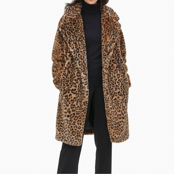 Calvin Klein | Jackets & Coats | Vintage Calvin Klein Leopard Print Faux Fur Coat | Poshmark